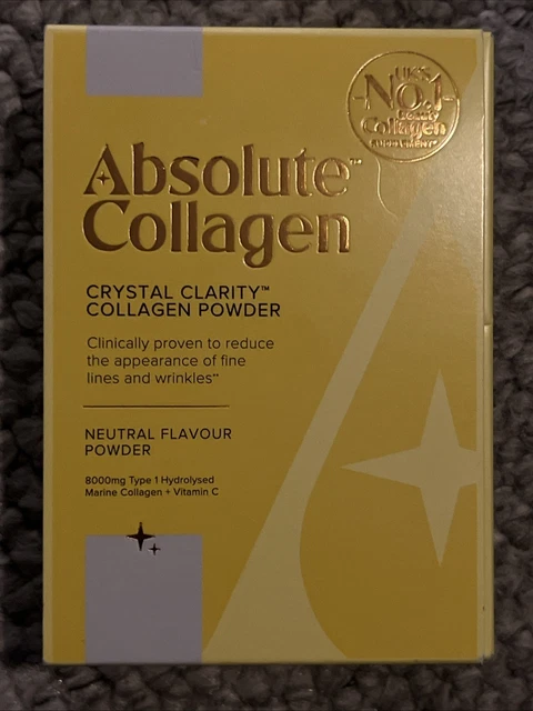 ABSOLUTE COLLAGEN CRYSTAL Clarity Collagen Powder Neutral Flavour 10x8 ...