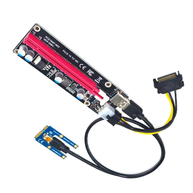 1* MINI PCIE to PCI Express 16X Riser For Laptop External Card EXP GDC ...