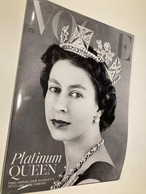 BRITISH VOGUE MAGAZINE UK April 2022 Queen Elizabeth II Cover Platinum ...