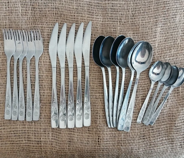 VINTAGE JOHN MASON FIRTH 20 X Piece Set Of Stainless Steel Vintage ...