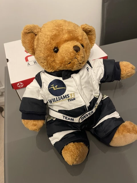 WILLIAMS F1 TEAM Teddy Bear Mascot 14/15" Soft Toy Plush- Motor Racing ...