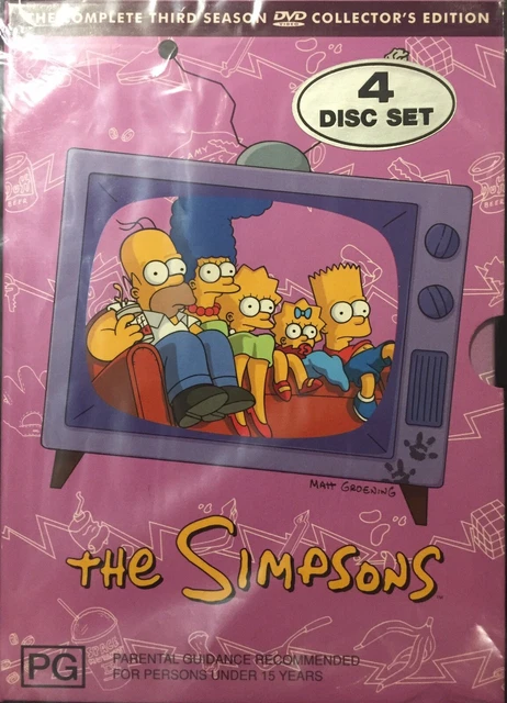 THE SIMPSONS - Complete Season Three Tv Series Dvd Boxset - Brand New ...