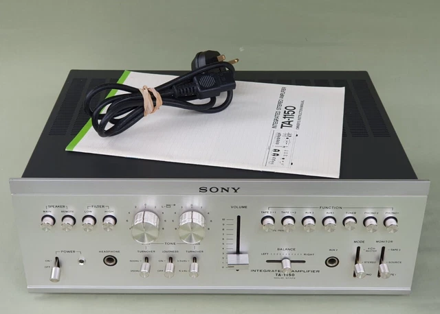 SPLENDIDO AMPLIFICATORE STEREO Vintage Sony TA-1150 Hi-Fi Separato 2x ...