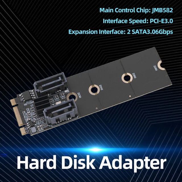 NGFF M2 NVME To SATA3.0 Expansion Card PCIE NVME To Dual SATA 3.0 ...