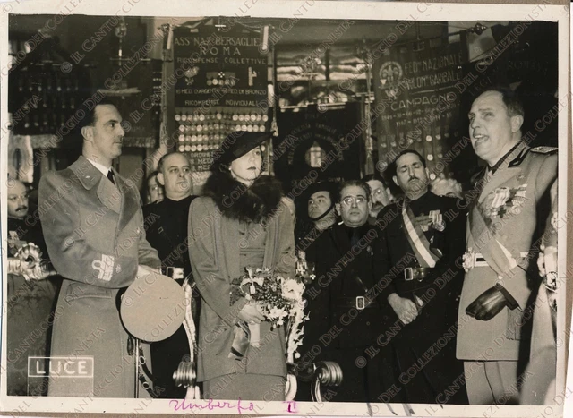 PRINCIPE UMBERTO II Savoia Gagliardetti Roma Fotografia militare LUCE ...