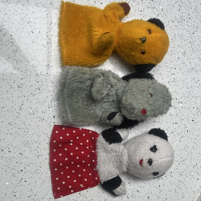 VINTAGE SOOTY SWEEP & Soo Hand Puppets Set Retro TV Show Children's ...