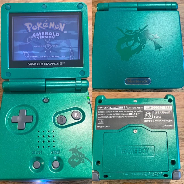 GAME BOY ADVANCE SP Pokémon emerald Rayquaza Console EUR 89,77 ...