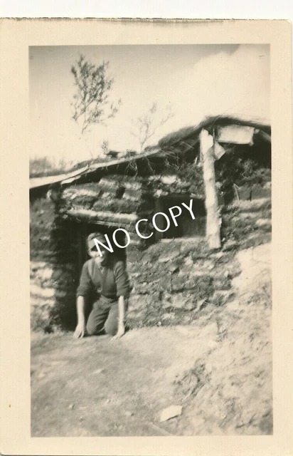 FOTO WK II Gebirgs-Pionier-Battailon 82 Soldat vor Blockhütte F1.83 EUR ...