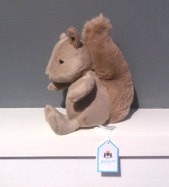 JELLYCAT WILLOW SQUIRREL ~ Brown Bushy Tailed Cute Retired Soft Toy ...