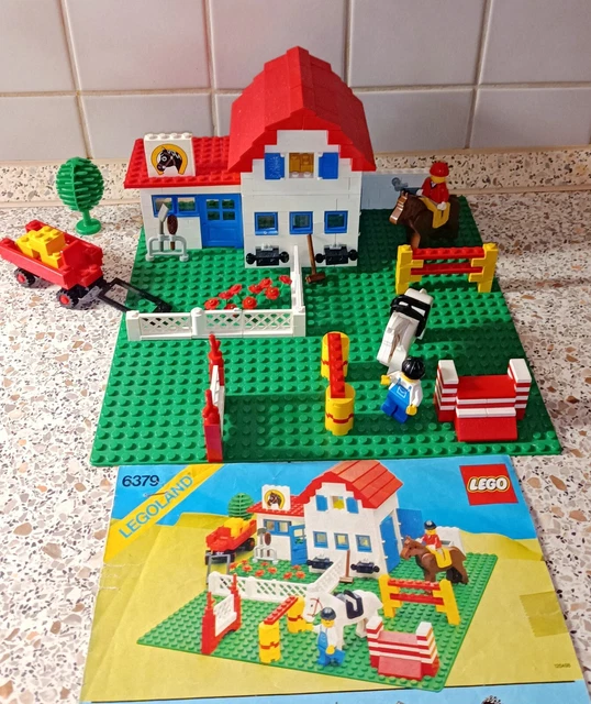 LEGO LEGOLAND 6379 /1986 Vintage Reiterhof/Reitstall kpl. mit OBA EUR ...
