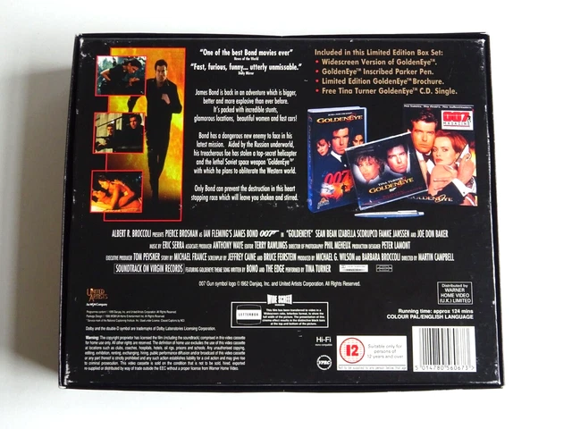 GOLDENEYE JAMES BOND - VHS Video UK PAL Widescreen Limited Edition Box ...