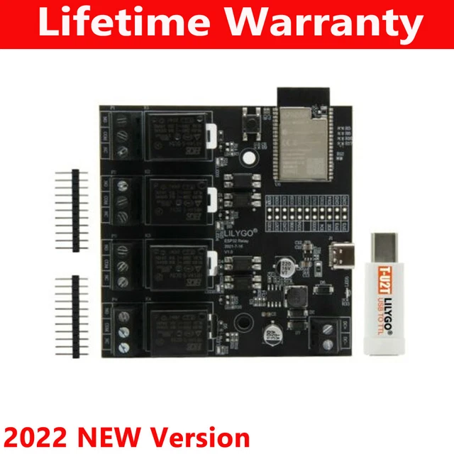 LILYGO T-RELAY ESP32 DC 5V module relais 4 canaux relais relais IoT ... LILYGO T-RELAY ESP32 DC 5V module relais 4 canaux relais relais IoT ...