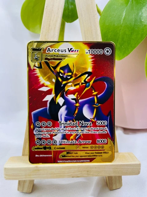 ARCEUS VMAX - Gold Metal Pokémon Card - Arceus Tribute Card - TRACKED ...