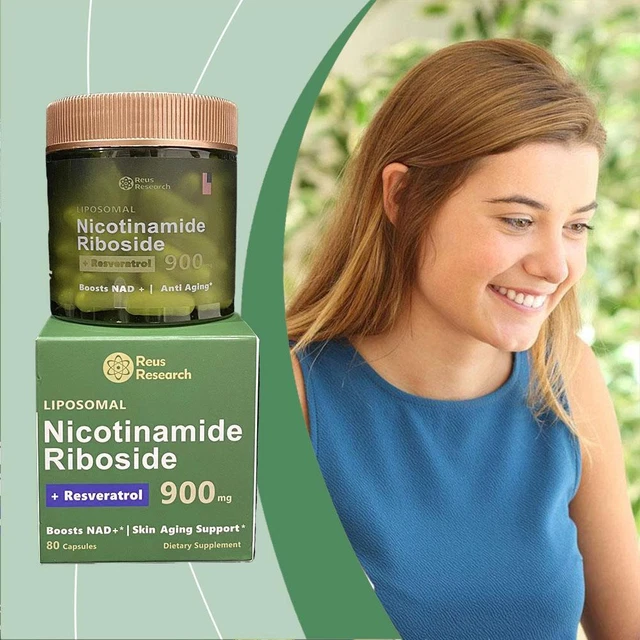 NICOTINAMIDE RIBOSIDE+RESVERATROL NAD+ Supplement 900mg Anti-Aging 80 ...