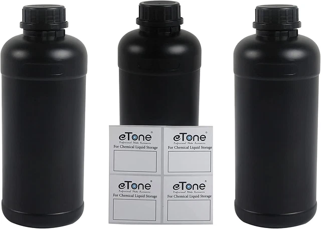 ETONE 3X 1000 ml contenitore rotondo camera oscura bottiglie di ...