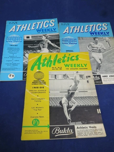 VINTAGE ATHLETICS WEEKLY Magazines x 3 1964 and 1966 £4.99 - PicClick UK