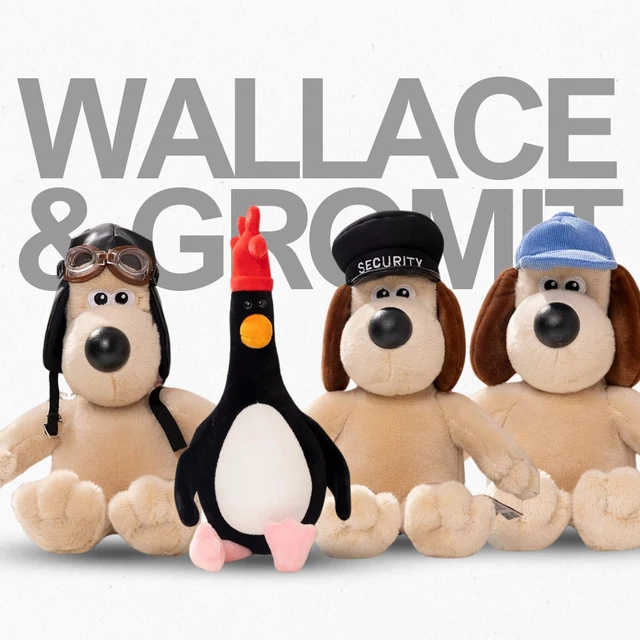 WALLACE & GROMIT Plush Gromit Pilot Doll McGraw Toy Holiday Gift Doll ...