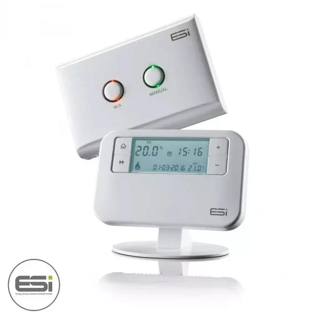 ESI WIRELESS PROGRAMMABLE Room Thermostat ESRTP4RF+ Boiler Plus ...