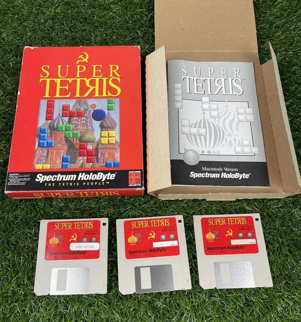 VINTAGE SUPER TETRIS Spectrum HoloByte Big Box Game 3.5" Hard Discs MAC ...