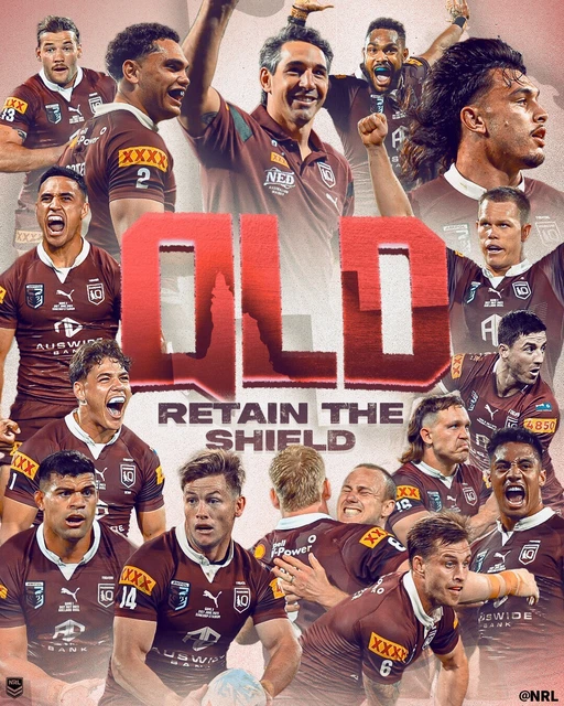 NRL RUGBY TEAM state of origin qld maroons team players poster EUR 6,61 ...