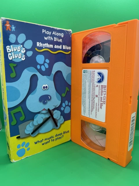 BLUE'S CLUES RHYTHM and Blue VHS Movie 1998 Nick Jr Nickelodeon Orange ...