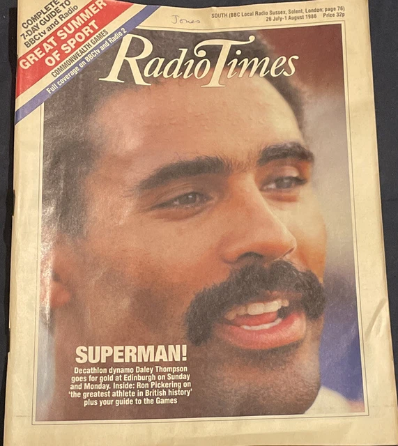 RADIO TIMES 1986 26 July 1 August 1980s TV Advertising Olympics Daley ...