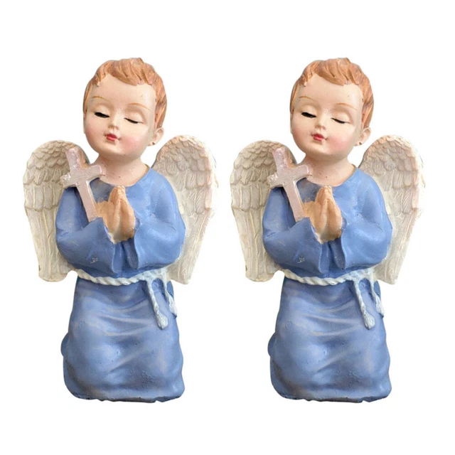 2 PCS POUPÉE De Prière Ange En Résine Figurine D'ange Figurines ...