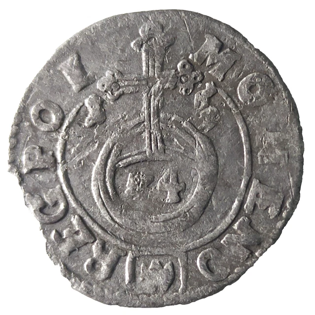 1615 POLTORAK POLKER 1/24 thaler SILVER Coin 3/2 GROSCH Poland ...