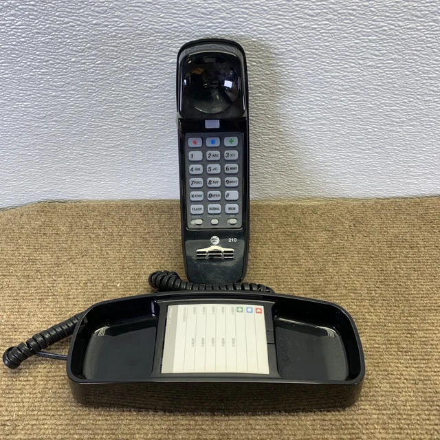 VINTAGE TRIMLINE 210 AT&T Telephone Push Button black - Tested - Works ...