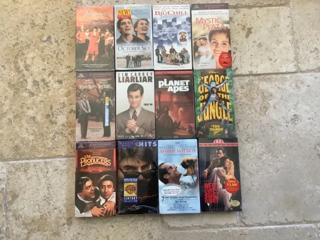 LOT OF 12 VHS Tapes Various Titles,Genres & Ratings-The Big Chill ...