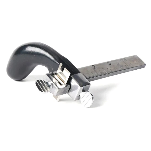 1 SET LEATHERCRAFT Draw Gauge Cutter Strap Belt Cutting Tool w/ 3 ...