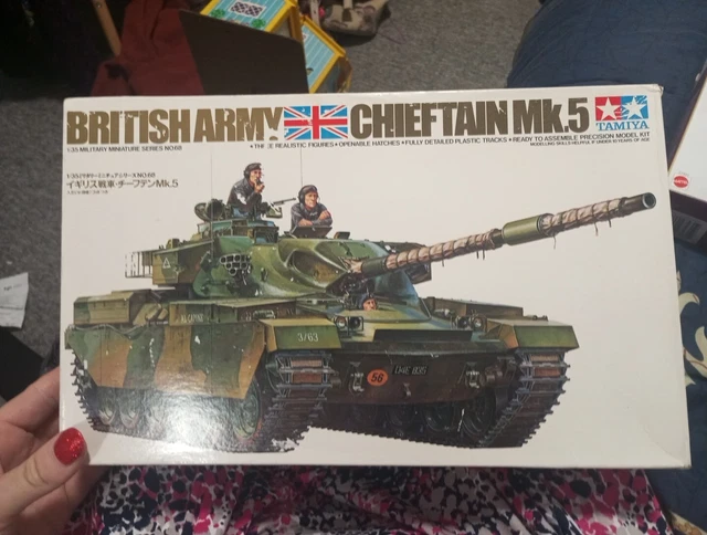 VINTAGE TAMIYA 1/35 British Army Chieftain Mk.5 Tank - 35068 Model Kit £24.99 - PicClick UK