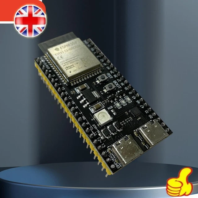 ESP32/ ESP32-S3/ESP32-C3 DEVELOPMENT Board Dual Type-C (N16R8 Welded) £8.99 - PicClick UK