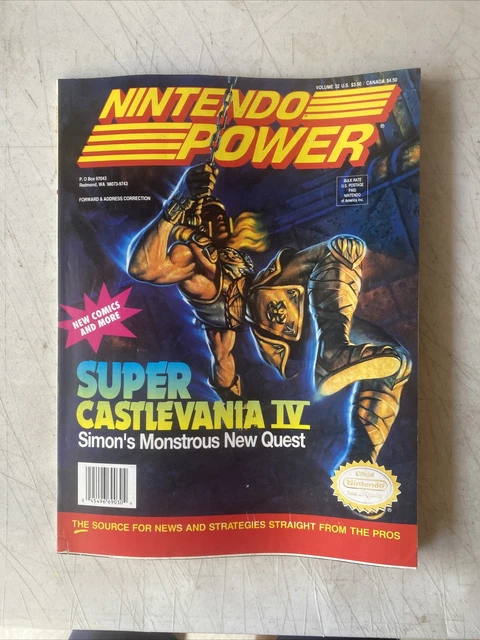 NINTENDO POWER MAGAZINE Volume Issue 32 Super Castlevania IV ...