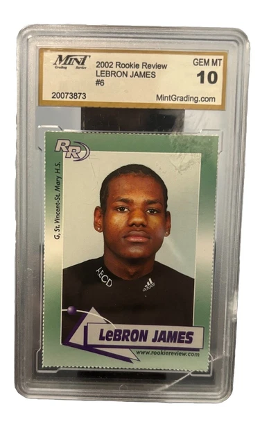 2002 ROOKIE REVIEW LEBRON JAMES - Carta Rookie - 6 stampa breve ...