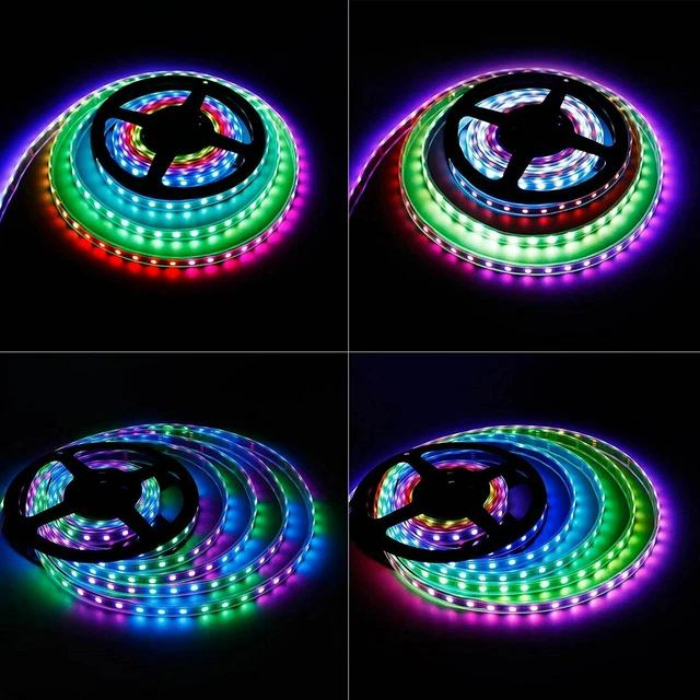 5050 WS2811 RGB LED Strip Light Multi Color Dream Color 12V 5M 16.4Ft ...