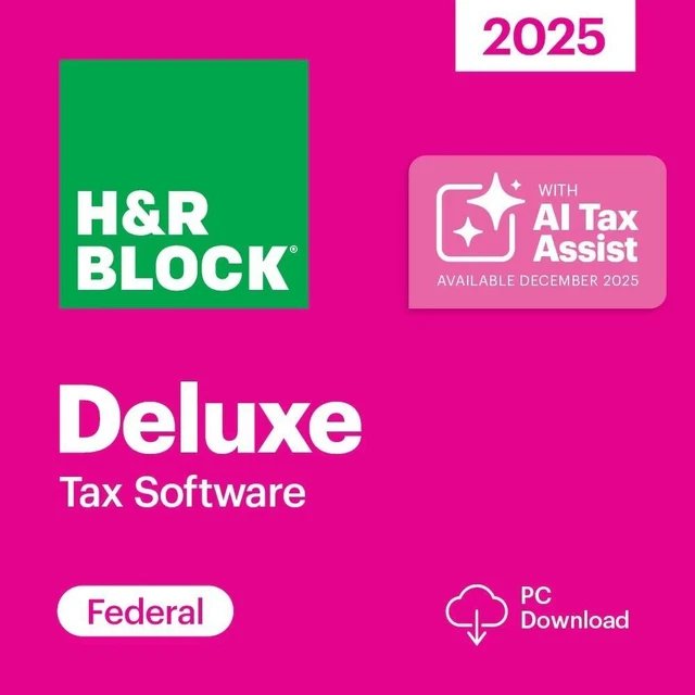 H&R BLOCK DELUXE 2025 Tax Software|PC/Mac (E-MAlL Delivery Within ...
