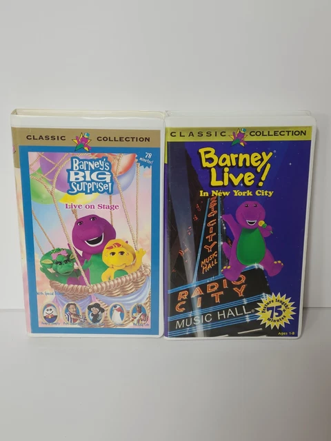 BARNEY VHS LOT Of 2 - Live In New York City & Big Surprise Live On ...