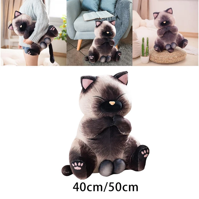 SIAMESE CATS, TOY Cat Doll Stuffed Animal Plushie Cuddly for Sleeping ...