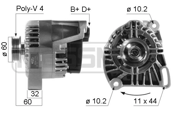 ERA ALTERNATORE GENERATORE 65A 14V per Fiat Panda 1.1 1.2 1100 55 75 60 ...