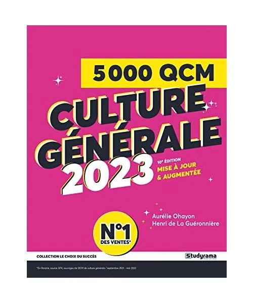 5000 QCM DE culture générale 2022-2023, Ohayon, Aurélie EUR 9,69 - PicClick FR