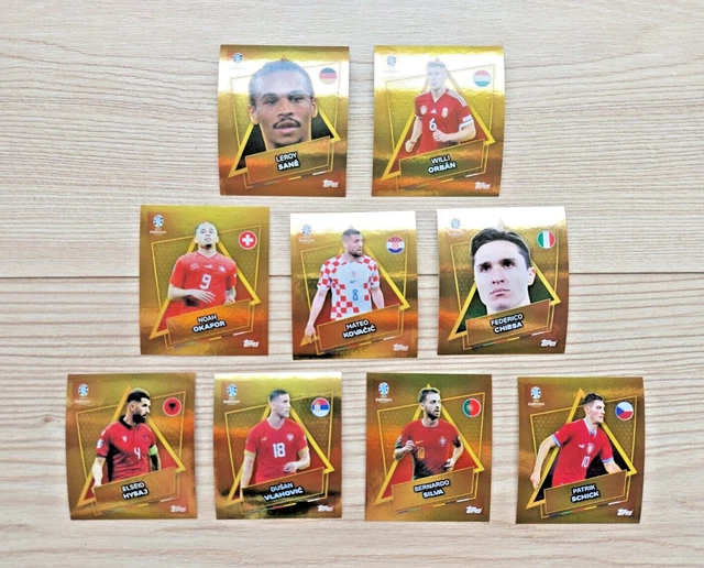 TOPPS UEFA EURO 2024 - 9 x SP - sticker gold without signature ...