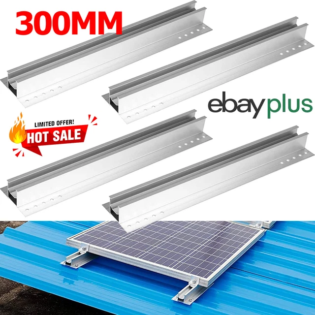 SOLAR MODULE RAIL Aluminium bracket PV mounting rail Trapezoidal Plate ...