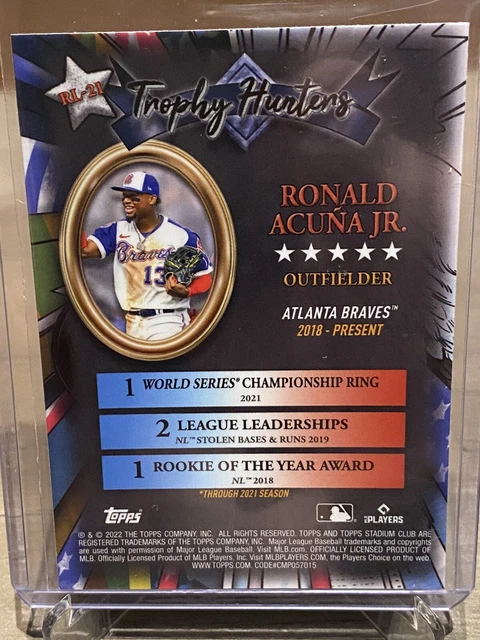 RONALD ACUNA JR Topps Stadium Club Chrome Trophy Hunters Insert #RL-21 ...