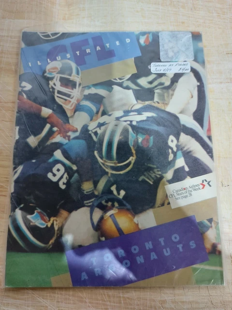 VINTAGE CFL ILLUSTRATED Football Magazine 1987 Saskatchewan Toronto $17 ...