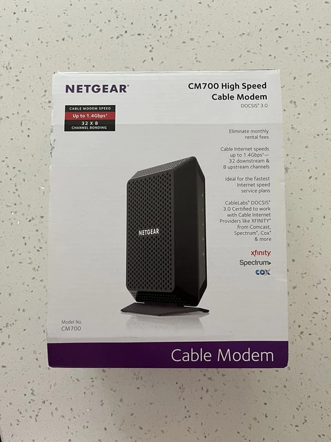 NETGEAR CM700 CABLE Modem 32 x 8 DOCSIS 3.0 Black CM700-100NAS $12.00 ...