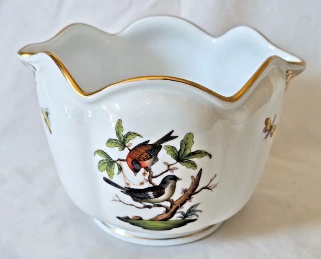 GORGEOUS HEREND ROTHSCHILD Bird Pattern Vase | Cachepot (C) £120.00 ...