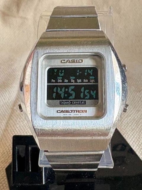 VINTAGE CASIO CASIOTRON Dial Liquid Digital Men Watch 1970's Silver USED £147.44 - PicClick UK