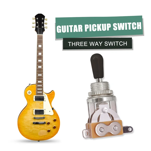 3 Way Guitar Selector Pickup Toggle Switch With Tip Cap Silver Black Eur 8 28 Picclick Fr