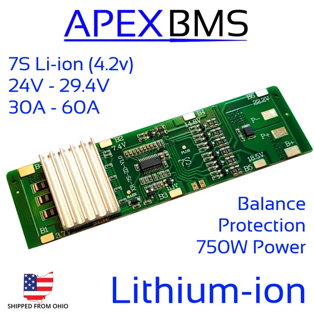 7S 30A 24V 29.4V Lithium Li-ion BMS Battery Balance 3.7v - 4.2v $24.99 ...
